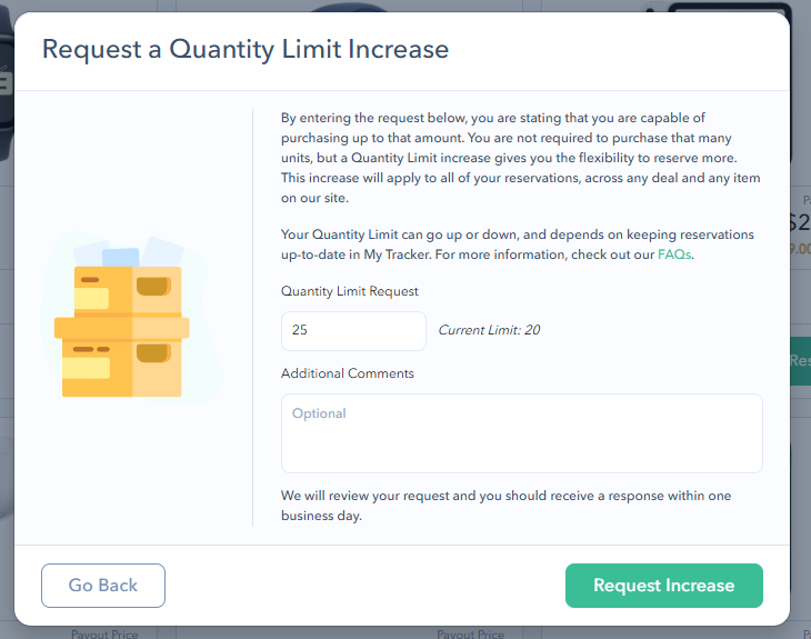 I can buy more than what I am allowed to reserve. Can I request a ...